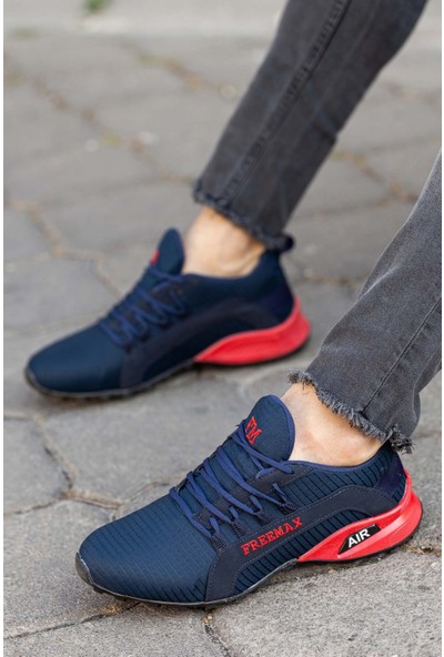 Freemax Unisex Ortopedik Hafif Esnek Rahat Yazlık Spor Sneaker Ayakkabı PST.025 Lacivert Kırmızı Freemax Unisex Ortopedik Hafif Esnek Rahat Yazlık Spor Sneaker Ayakkabı PST.025 Lacivert Kırmızı