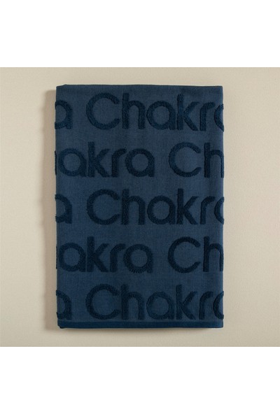 Chakra Monogram Plaj Havlusu 100 x 180 cm Marin Mavi Chakra Monogram Plaj Havlusu 100 x 180 cm Marin Mavi