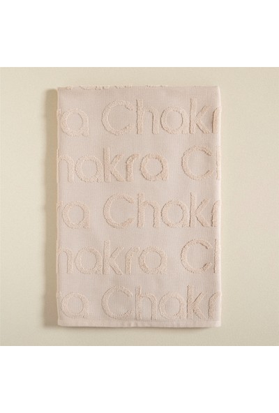 Chakra Monogram Plaj Havlusu 100 x 180 cm Bej Chakra Monogram Plaj Havlusu 100 x 180 cm Bej