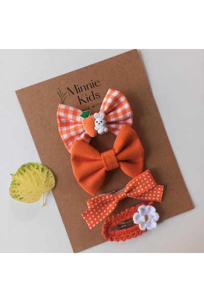 Minniekids Kız Bebek/çocuk 4lü Toka Seti