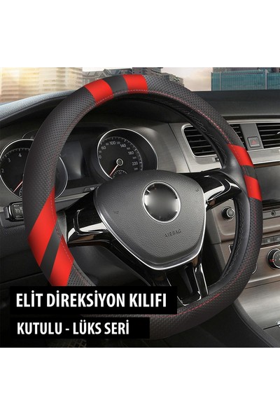 Garaj Marketim Elit Direksiyon Kılıfı Kırmızı Kutulu - Geçme Garaj Marketim Elit Direksiyon Kılıfı Kırmızı Kutulu - Geçme