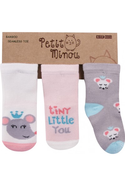 Petit Minou Kız Bebek 3lü Little You Soket Çorap Petit Minou Kız Bebek 3lü Little You Soket Çorap