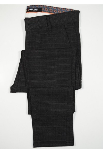 Dj Plus DJ03 Erkek Slim Fit Antrasit Keten Pantolon