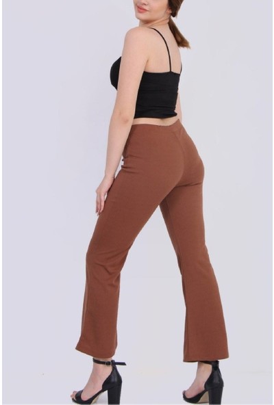 Esayam Ispanyol Paça Pantolon Kahve