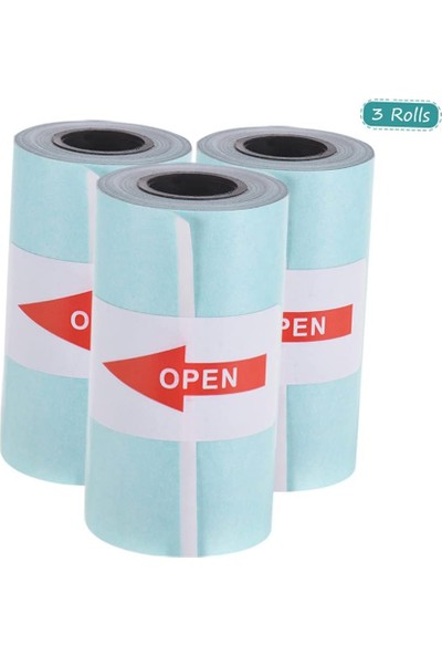 Paperang Fotoğraf Yazıcı Için 5.7X30MM Kendinden Yapışkanlı Baskı Kağıdı Mavi 3lü Paperang Fotoğraf Yazıcı Için 5.7X30MM Kendinden Yapışkanlı Baskı Kağıdı Mavi 3lü