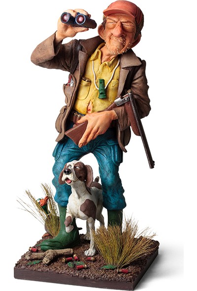 Forchino The Hunterman Köpekli Avcı Figür 38CM Forchino The Hunterman Köpekli Avcı Figür 38CM
