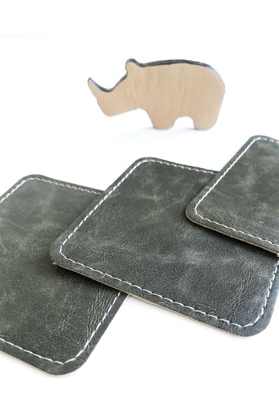 VİP GİFT Kare Bardak Altlığı Yeşil Renk Deri Bardak Altı ( 1 Adet ) VİP GİFT Kare Bardak Altlığı Yeşil Renk Deri Bardak Altı ( 1 Adet )