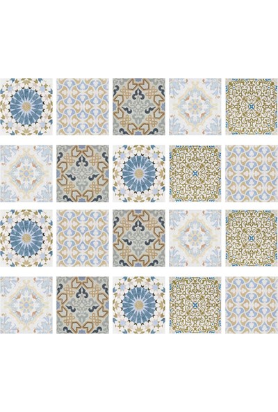 Acelit 20'li 150 mm 6 Inç Kare Karolar Için Yapışkan Mozaik (Yurt Dışından)