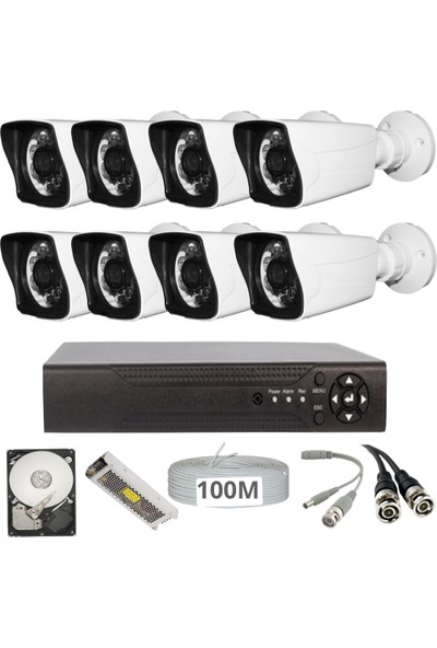 Pıcam - 8 Kameralı Set 2mp Ahd Tvı Güvenlik Kamera Seti Pıcam - 8 Kameralı Set 2mp Ahd Tvı Güvenlik Kamera Seti