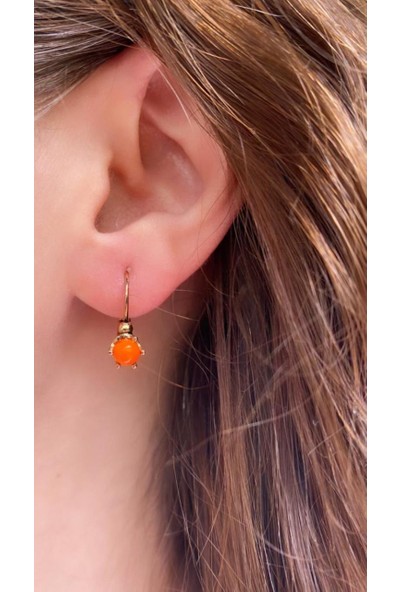 Sofias Zoo Neon Turuncu Küpe