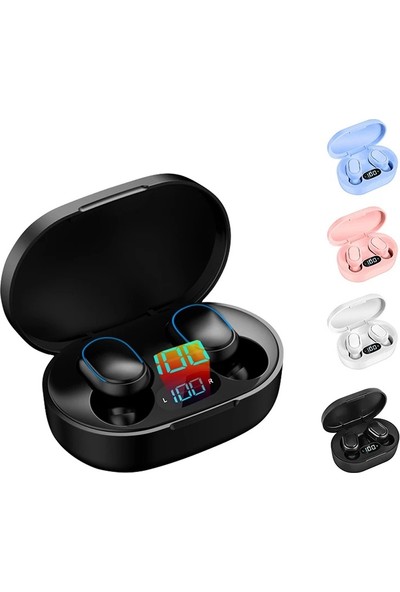 E7S True Kablosuz Kulaklık Dijital Göstergeli Ekranlı Bluetooth 5.0 Kulaklık