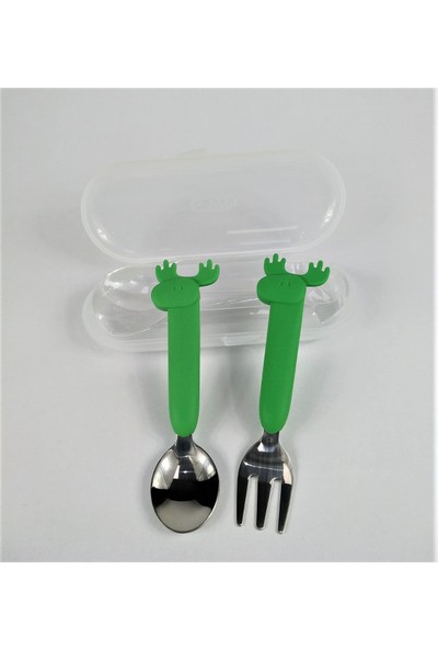 Rovco Bebek Çatal ve Kaşık Takımı C2008 Yeşil Rovco Bebek Çatal ve Kaşık Takımı C2008 Yeşil