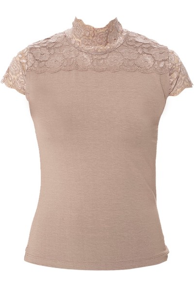 Arancia Dantelli Balıkçı Yaka Kısa Kol Arancia Dantelli Balıkçı Yaka Kısa Kol