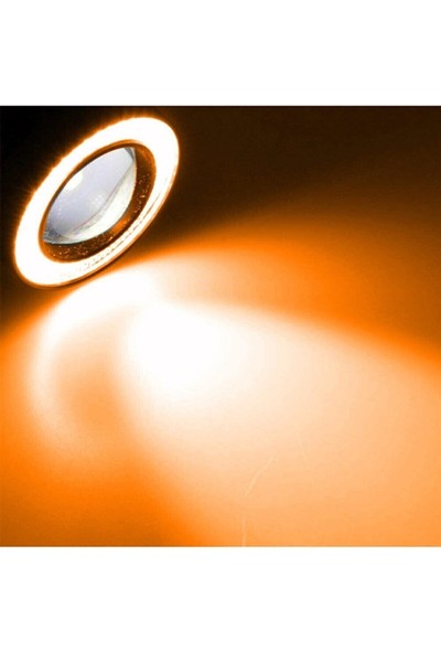Eraks 89 mm Orange Turuncu Mercekli Angel LED Halkalı Sis Far Metal Gövde Eraks 89 mm Orange Turuncu Mercekli Angel LED Halkalı Sis Far Metal Gövde