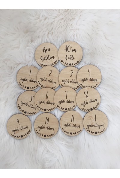 Ahşap Aylık Anı Kartı