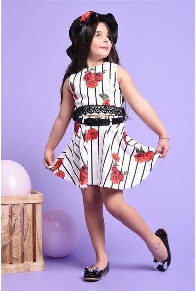 Kokoş Bebe Gül Detaylı Eteklli Kemer Şapka Dahil Bayramlık Kokoş Takım