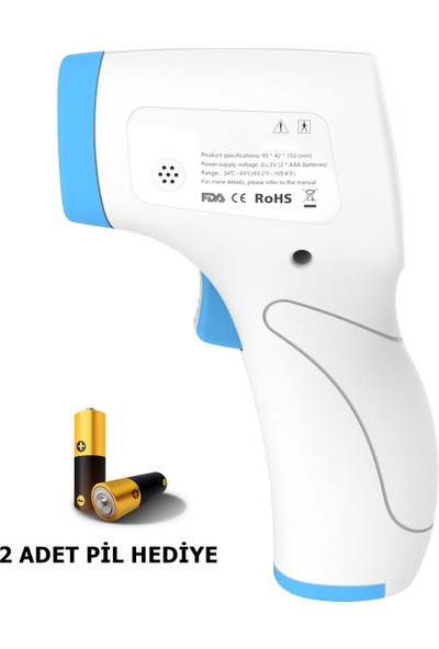 Infrared Thermometer Temassız Ateş Ölçer Mama Ölçer Sıcak Su Ölçer Kaliteli Pil Hediyeli Infrared Thermometer Temassız Ateş Ölçer Mama Ölçer Sıcak Su Ölçer Kaliteli Pil Hediyeli