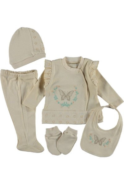 Nenny Baby Yenidoğan Unisex Natural Organik Pamuklu Güzel Kelebek 5'li Hastane Çıkış Seti Nenny Baby Yenidoğan Unisex Natural Organik Pamuklu Güzel Kelebek 5'li Hastane Çıkış Seti