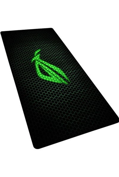 Unico Kaymaz Kauçuk Tabanlı Siyah Renk Yeşil Desenli Gaming Mouse Pad 70X30CM MP-1070 Unico Kaymaz Kauçuk Tabanlı Siyah Renk Yeşil Desenli Gaming Mouse Pad 70X30CM MP-1070