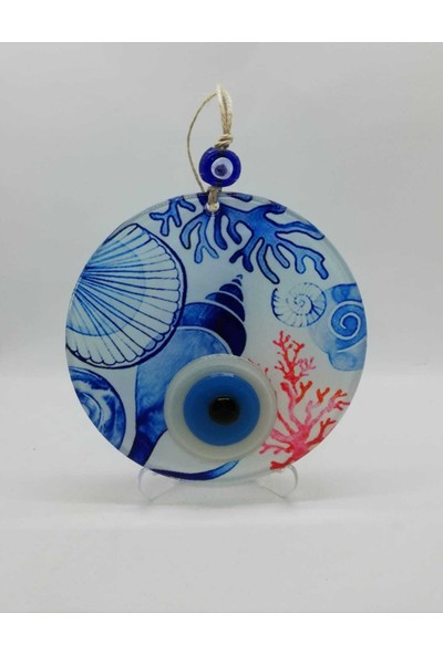 Denizin Ufku Nazarlıklı Alaçatı 1 Tasarım El Yapımı Cam Duvar Süsü 16X16CM Denizin Ufku Nazarlıklı Alaçatı 1 Tasarım El Yapımı Cam Duvar Süsü 16X16CM