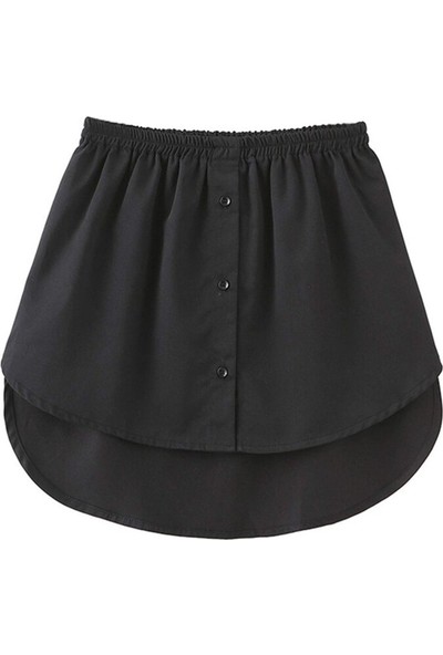 QiQi Store Kadınlar Için Gömlek Genişletici Ayarlanabilir Katmanlı Sahte Üst Alt Süpürme Gömlek Yarım Boy Etek (Siyah, S) (Yurt Dışından) QiQi Store Kadınlar Için Gömlek Genişletici Ayarlanabilir Katmanlı Sahte Üst Alt Süpürme Gömlek Yarım Boy Etek (Siyah, S) (Yurt Dışından)