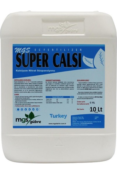 Süper Calsi Kalsiyum Süspansiyonu 10 Lt