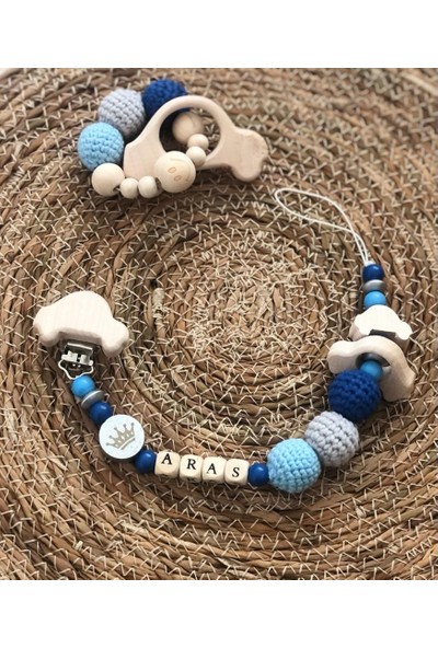 Lilam Tasarım Örtü Toplu Dişlikli Emzik Askısı Lilam Tasarım Örtü Toplu Dişlikli Emzik Askısı