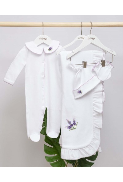 Lavanta El Nakışlı 5'li Yeni Doğan Set