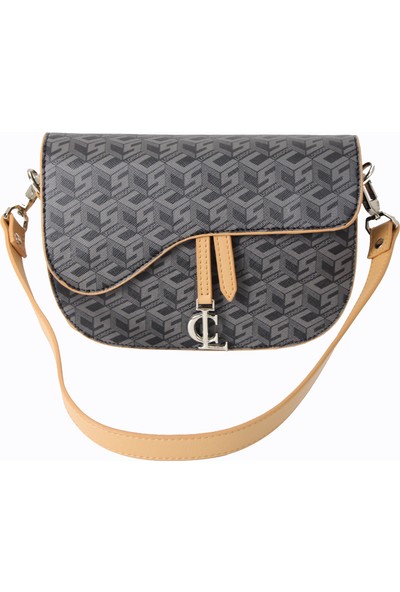 Ççs London 10065 Suni Deri Kadın Omuz Askılı Çanta