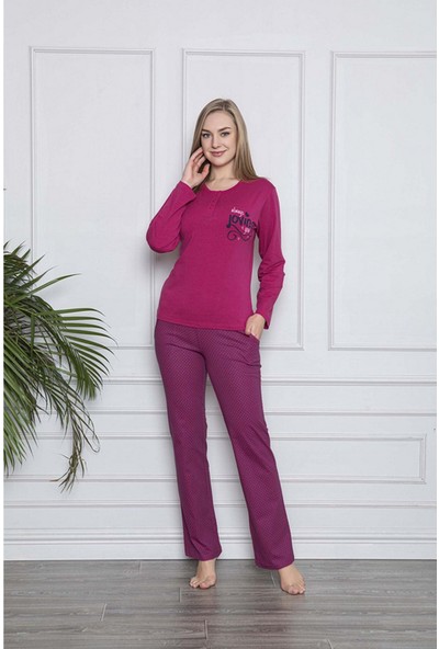 Aydoğan Fuşya Modal Kadın Pijama Takımı