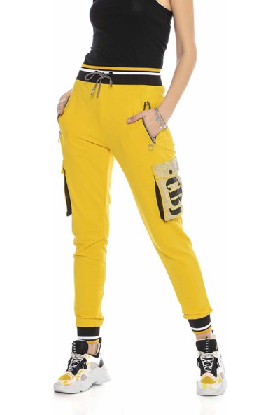Cipo & Baxx WR134 Taşlı Kargo Cep Sarı Alt Eşofman Cipo & Baxx WR134 Taşlı Kargo Cep Sarı Alt Eşofman