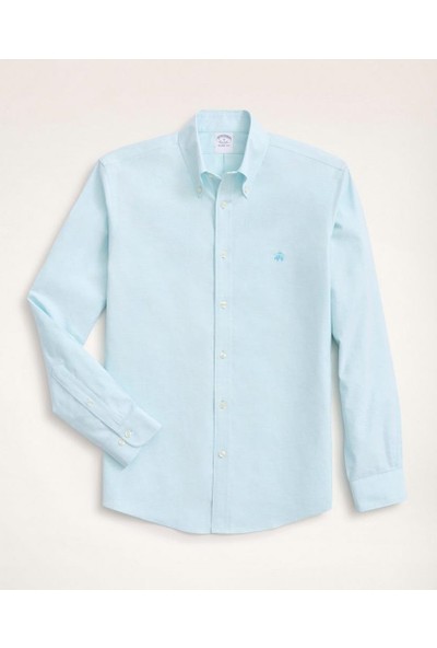 Erkek Turkuaz Oxford Spor Gömlek