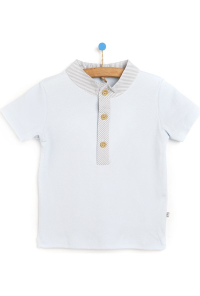 Babyz Blue Boy Düğmeli Rahat Tshirt Babyz Blue Boy Düğmeli Rahat Tshirt
