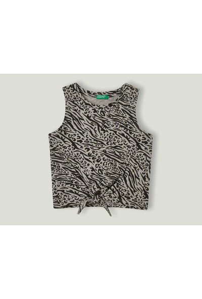 Benetton Bağlama Detaylı Desenli Atlet Benetton Bağlama Detaylı Desenli Atlet