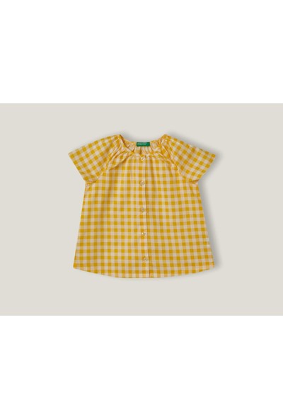 Benetton Renkli Kareli Bluz