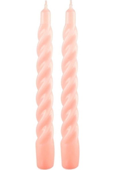 Piyop 2'li Burgulu Şamdan Mum Şeker Pembe Piyop 2'li Burgulu Şamdan Mum Şeker Pembe