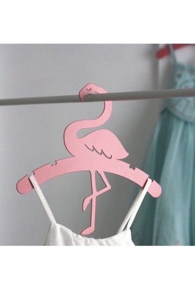 Artı Baskı Atölyesi 12'li Bebek Elbise Askısı Ahşap Kıyafet Askısı Flamingo Temalı Artı Baskı Atölyesi 12'li Bebek Elbise Askısı Ahşap Kıyafet Askısı Flamingo Temalı