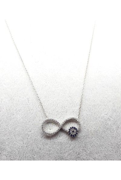 Nazar Boncuklu Sonsuzluk Aşk Kolyesi