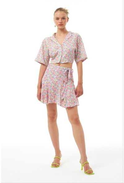 Different Style Kuşaklı Şort Etek