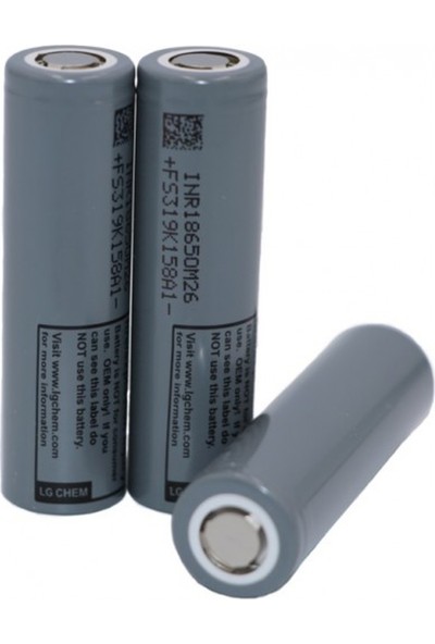 Lg INR18650 M26 2600MAH 10A Li-Ion Pil 3 Adet + 2AD Pil Kabı Lg INR18650 M26 2600MAH 10A Li-Ion Pil 3 Adet + 2AD Pil Kabı