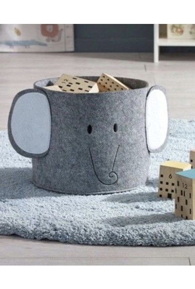 Deniz Kızı Keçe Fil Tasarımlı Dekoratif Çocuk Bebek Odası Oyuncak Kirli Sepeti Deniz Kızı Keçe Fil Tasarımlı Dekoratif Çocuk Bebek Odası Oyuncak Kirli Sepeti