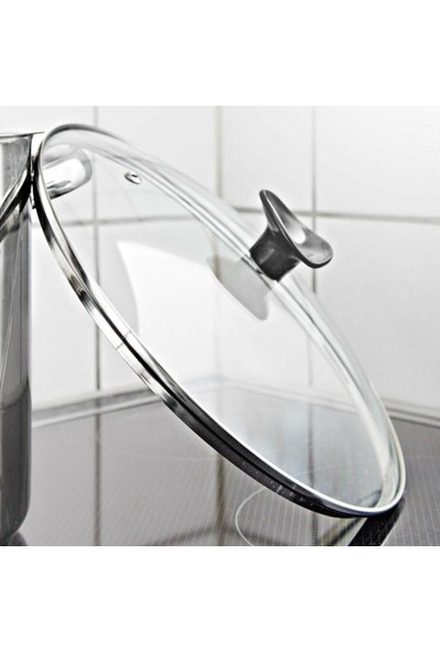 Sarbunu Tencere Tava Kapağı Temperli Metal Çerçeveli Kapak Sarbunu Tencere Tava Kapağı Temperli Metal Çerçeveli Kapak