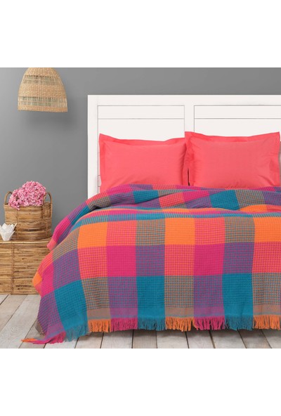 Karaca Home Coloro Neon Multi Çift Kişilik Waffle Pike