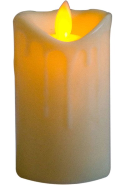 1 Adet Erimiş Görünümlü Hareketli Alevli LED Mum 7 cm Boy 1 Adet Erimiş Görünümlü Hareketli Alevli LED Mum 7 cm Boy