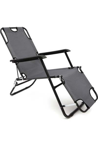 Moniev Katlanır Plaj Şezlongu Portatif Şezlong Kamp Bahçe Şezlongu