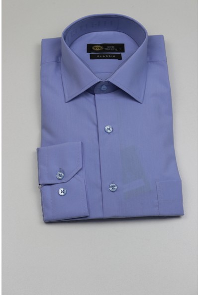 Dyg Erkek Mavi Düz Renk Uzun Kollu Cepli Regular Fit Gömlek Dyg Erkek Mavi Düz Renk Uzun Kollu Cepli Regular Fit Gömlek