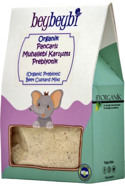 Beyorganik Beybeybi Organik Pancarlı Muhallebi Karışımı Prebiyotik 160GR (Kutu)