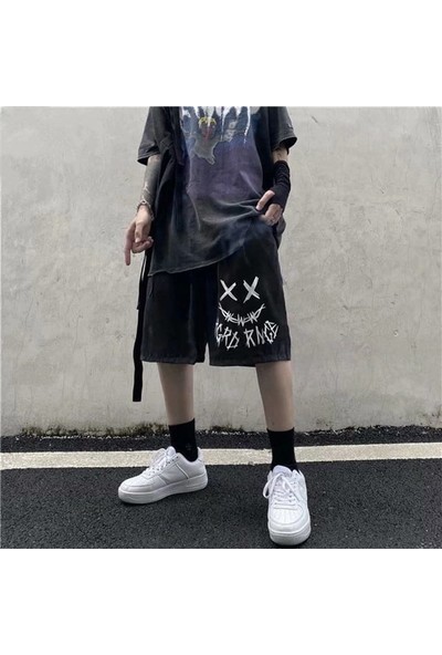 Touz Moda Gothic Harajuku Xx Smile Unisex Şort