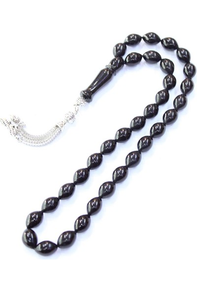 Suat Yalçın Takı ve Tespih Arpa Kesim Oltu Taşı Tespih 8,5*12 (Mm) Suat Yalçın Takı ve Tespih Arpa Kesim Oltu Taşı Tespih 8,5*12 (Mm)