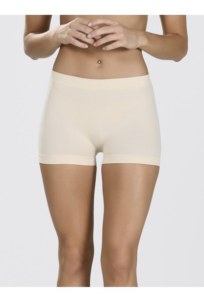 Nbb Kadın Ten Taktel Dikişsiz Mini Şort Nbb Kadın Ten Taktel Dikişsiz Mini Şort